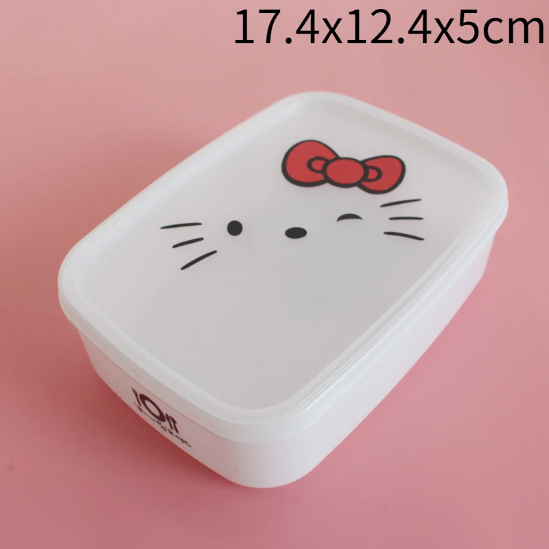 Hello Kitty Lunch Box Kawaii Cute Food Rich Storage Box Fresh-keeping ...