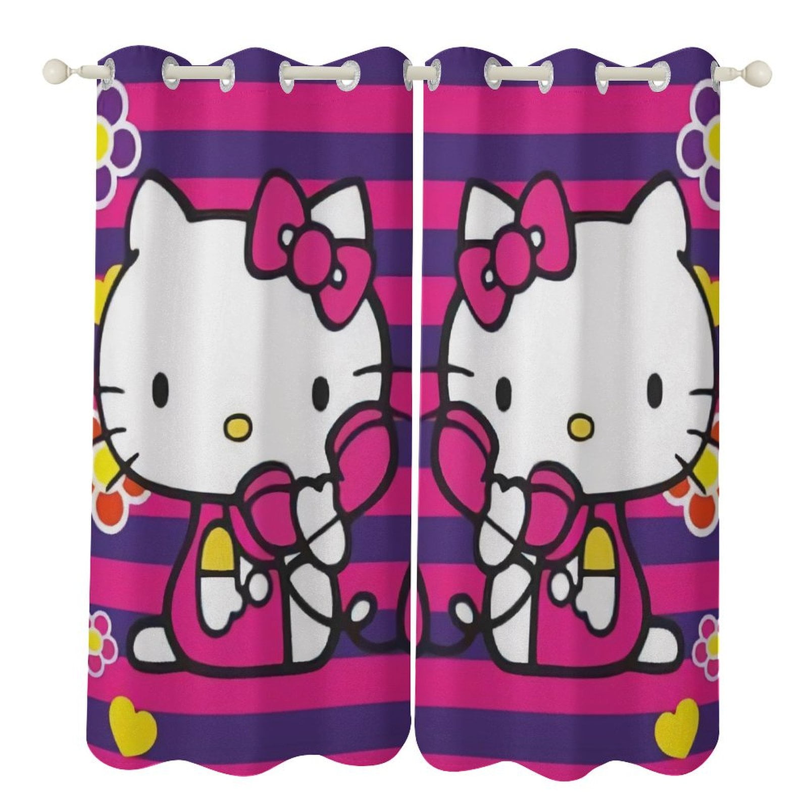 Hello Kitty Making A Phone Call Kids Curtains 52 X 84 Inch,Cartoon ...