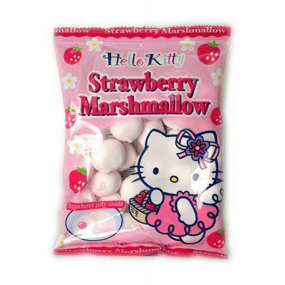 Hello Kitty Marshmallow, Strawberry Flavor with Jelly Filling, 90g ...