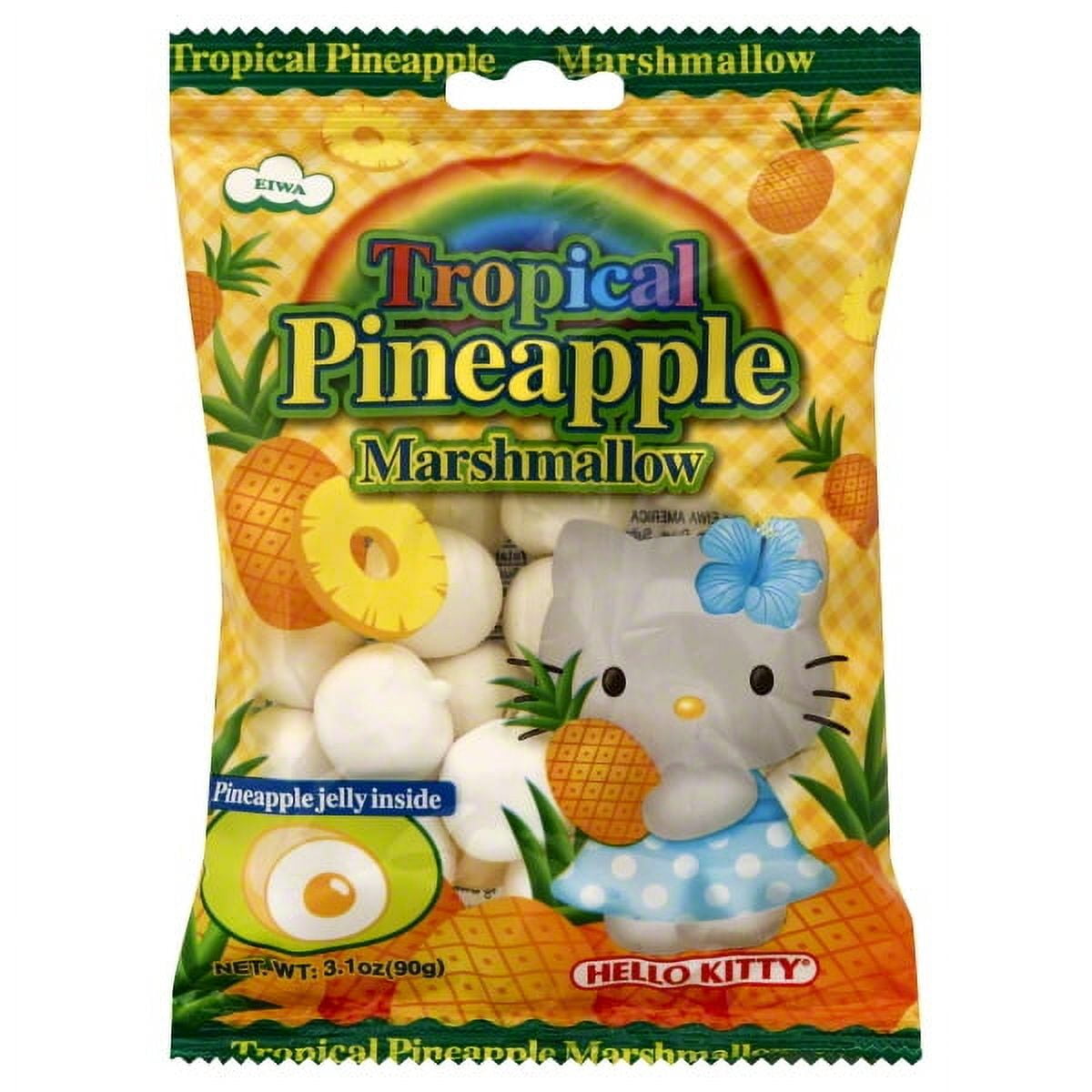Hello Kitty Candy Filled Marshmallow - Tropical Pineapple, 3.1 Oz ...
