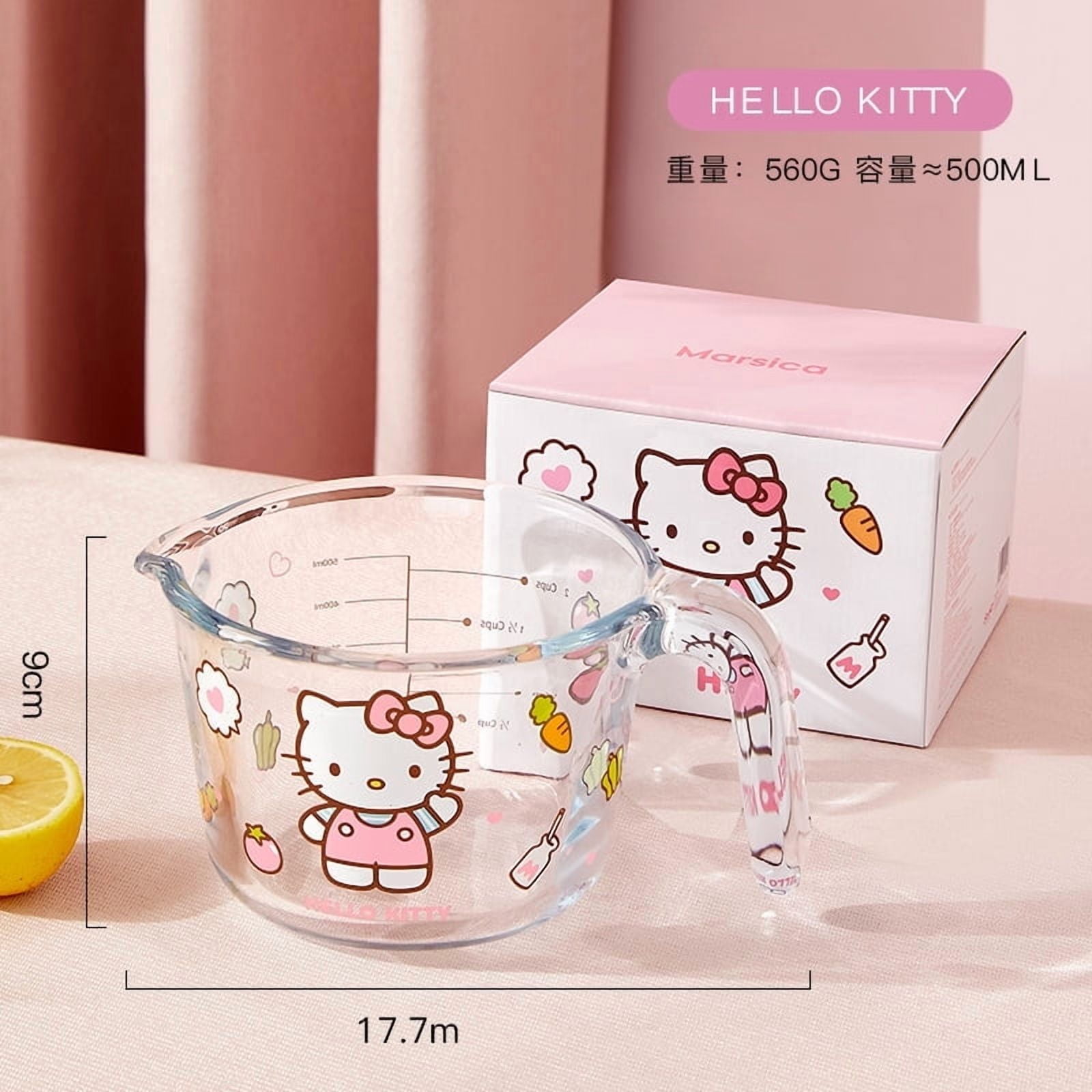 Hello Kitty Measuring Cup with Scale Whisk Sanrio Anime My Melody ...