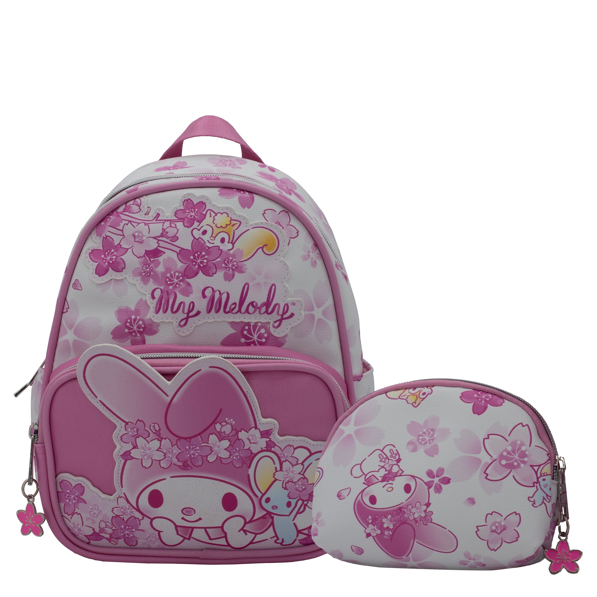 Hello Kitty My Melody 2 Piece Mini PU Backpack Purse, Sanrio Kawaii ...