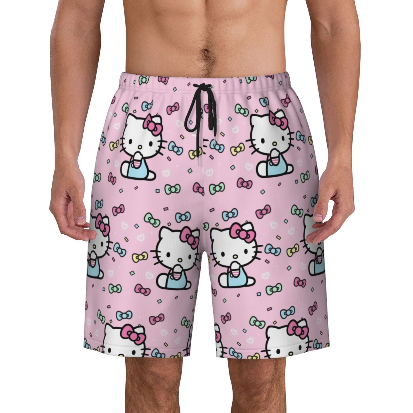 Hello Kitty Men'S Beach Shorts Trendy Design For Beach Vacation And ...