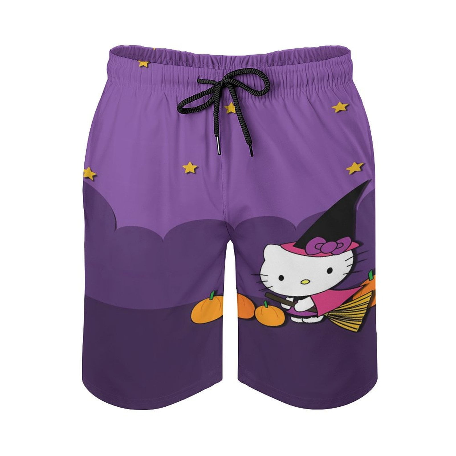 Hello Kitty Men's Shorts Quick Dry 3D Printed Beach Men's Swim Trunks with Pockets Cool Mesh ...