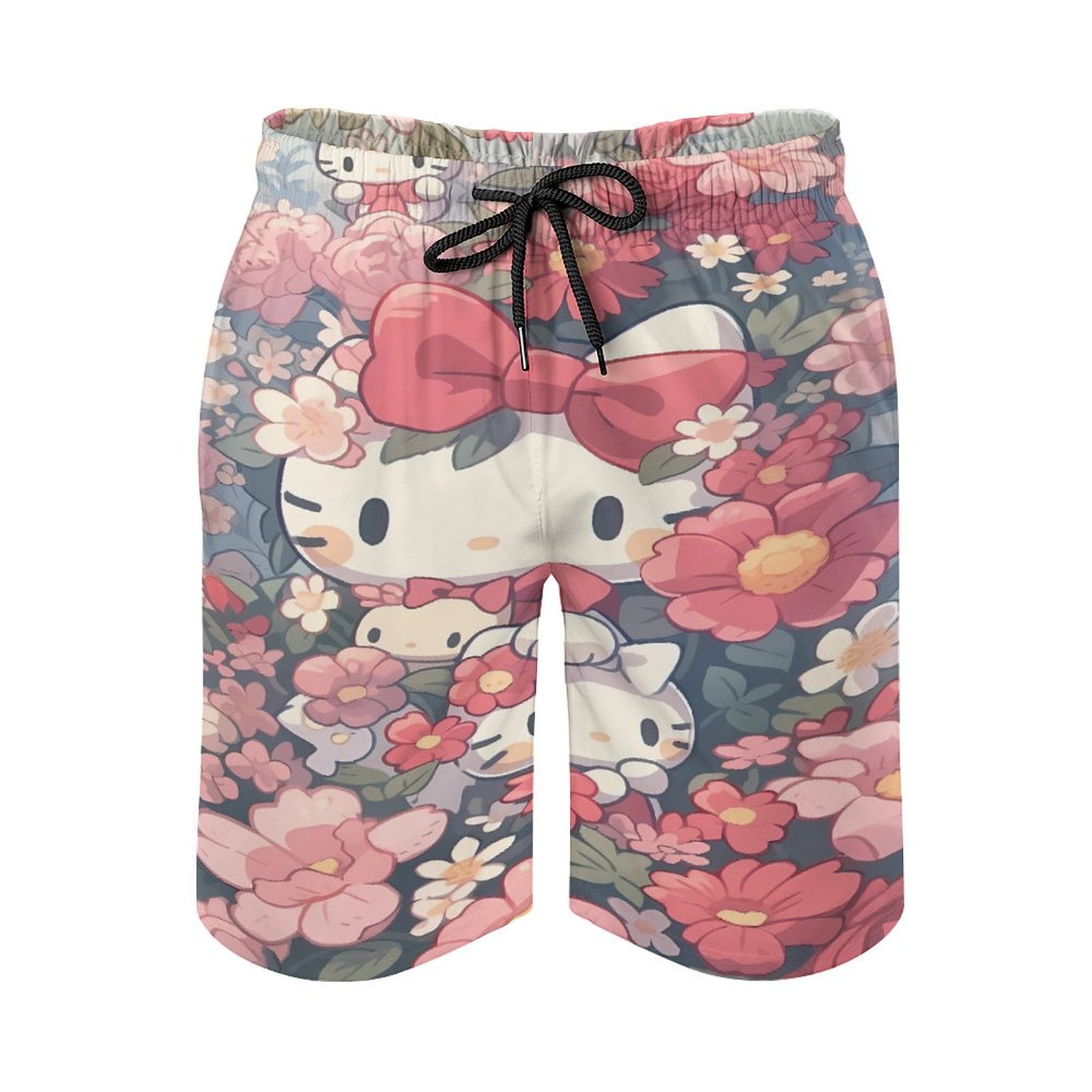Hello Kitty Men's Shorts Quick Dry 3D Printed Beach Men's Swim Trunks ...