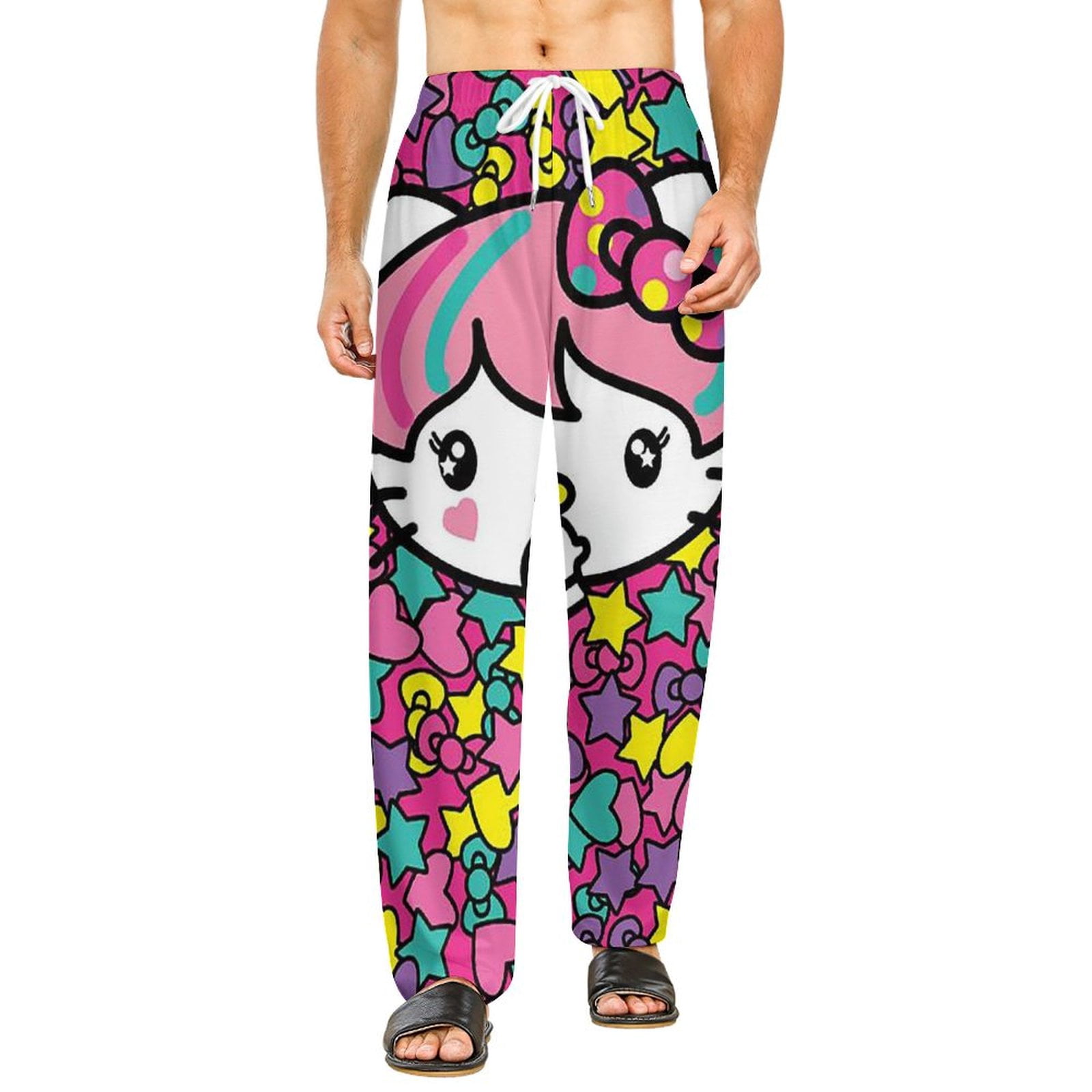 Hello Kitty Men's elastic waist straight leg pajama pants XL - Walmart.com