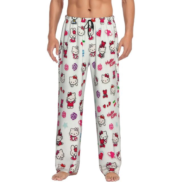 Hello Kitty Mens Pajama Pants Ultra Soft Comfy Lounge Sleep Pants Print ...