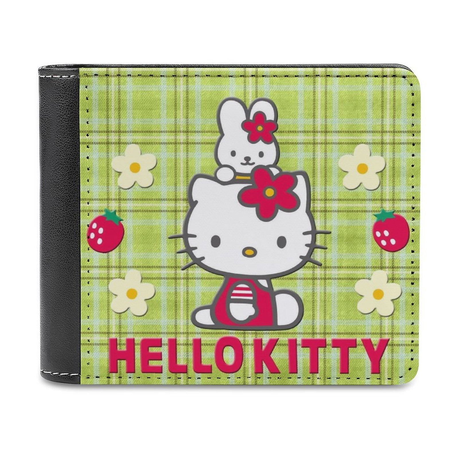 Hello Kitty Mens Wallet Genuine Leather Bifold Extra Capacity Bifold ...