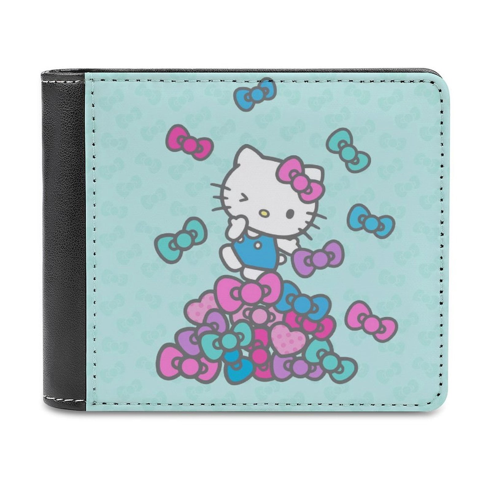 Hello Kitty Mens Wallet Genuine Leather Bifold Extra Capacity Bifold ...