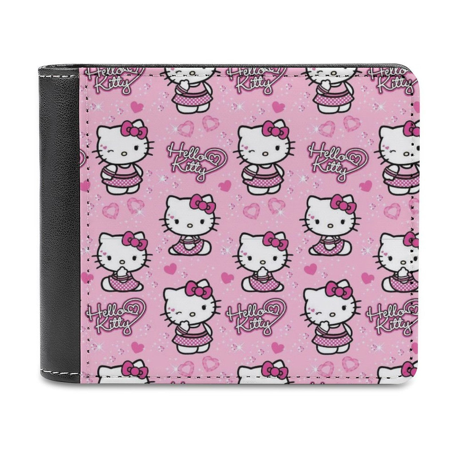 Hello Kitty Mens Wallet Genuine Leather Bifold Extra Capacity Bifold ...