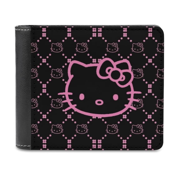 Hello Kitty Mens Wallet Genuine Leather Bifold Extra Capacity Bifold ...