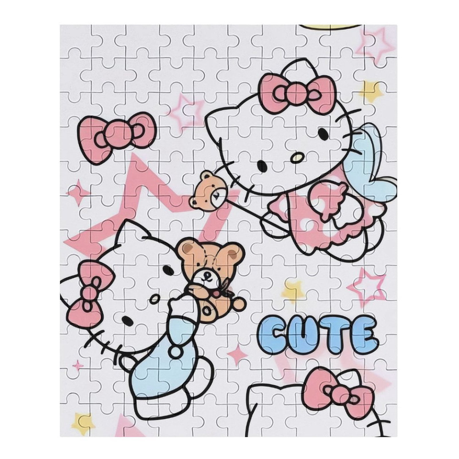 Hello Kitty Merch Hello Kitty Puzzles for Kids 120 PCS Puzzle Toys Christmas Gift - Walmart.com