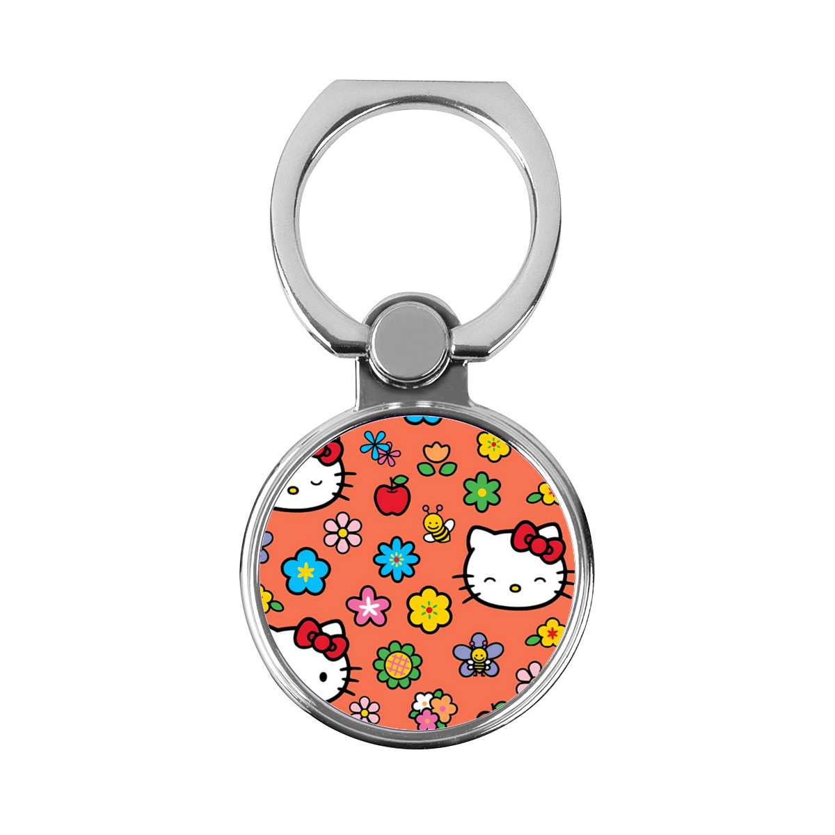 Hello Kitty Metal Ring Circular Phone Holder Metal Finger Ring Socket ...