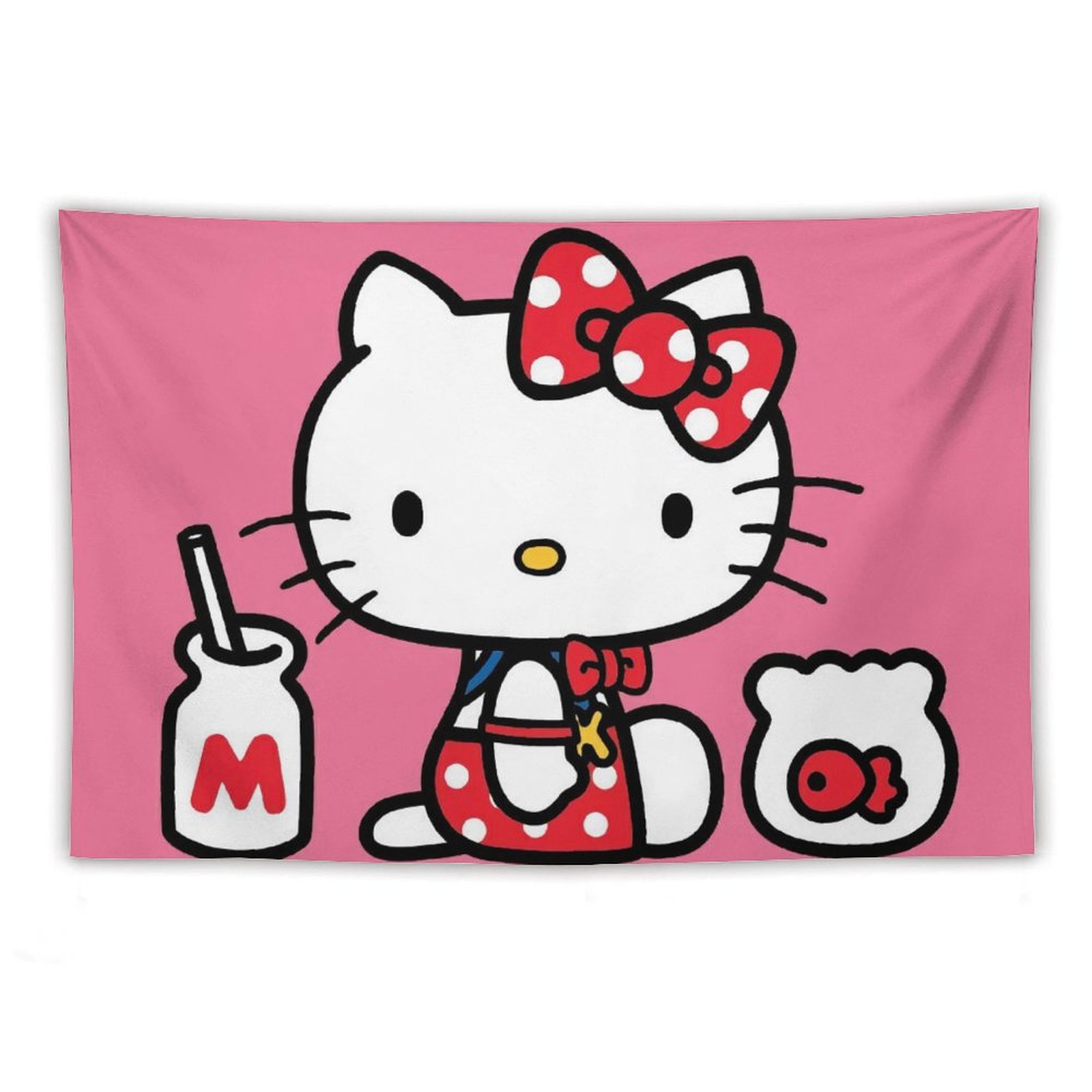 Hello Kitty Milk Tapestry,Hello Kitty Milk Wall Tapestry,Tapestry for ...