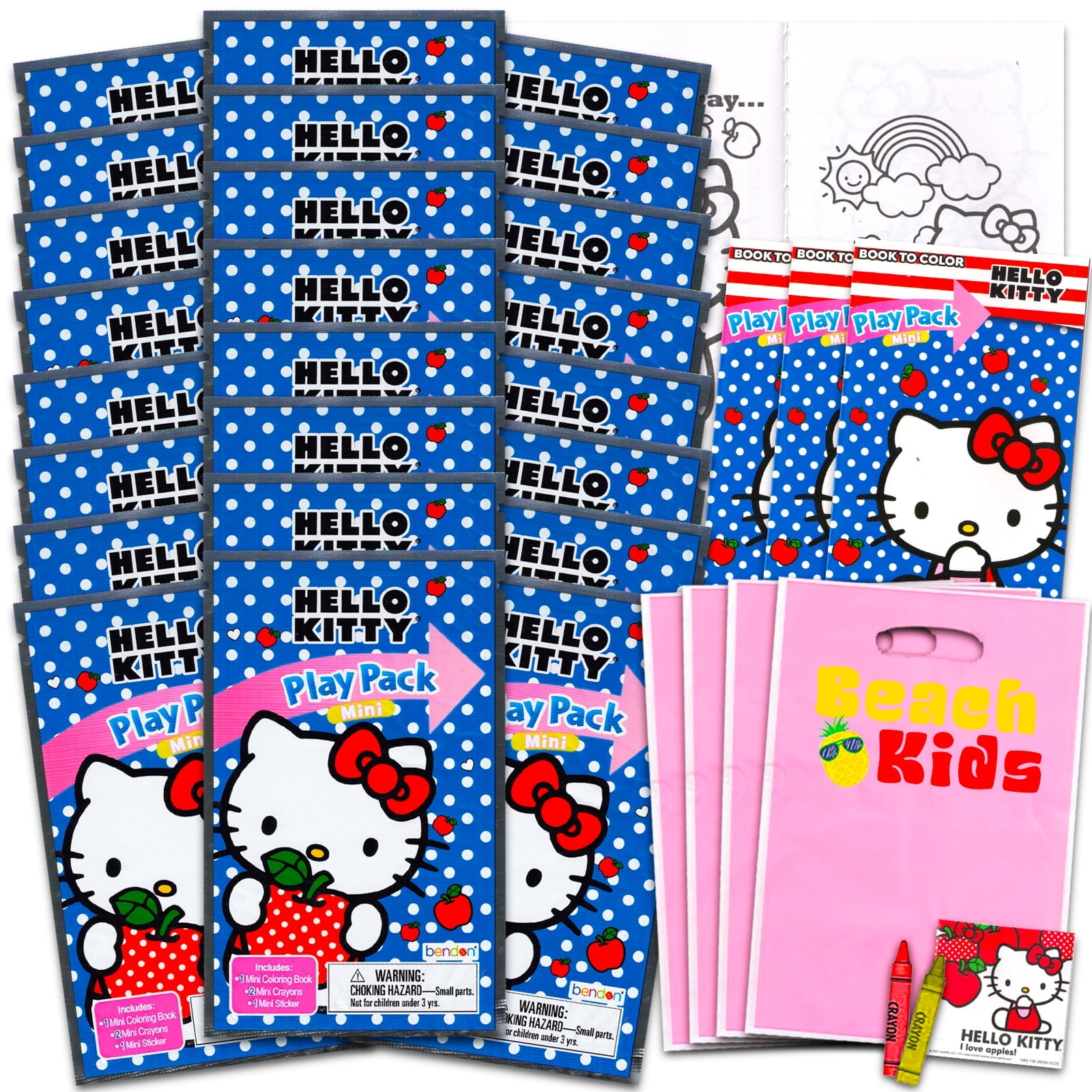 Hello Kitty Mini Party Favors Set for Kids - Bundle with 24 Mini Hello ...