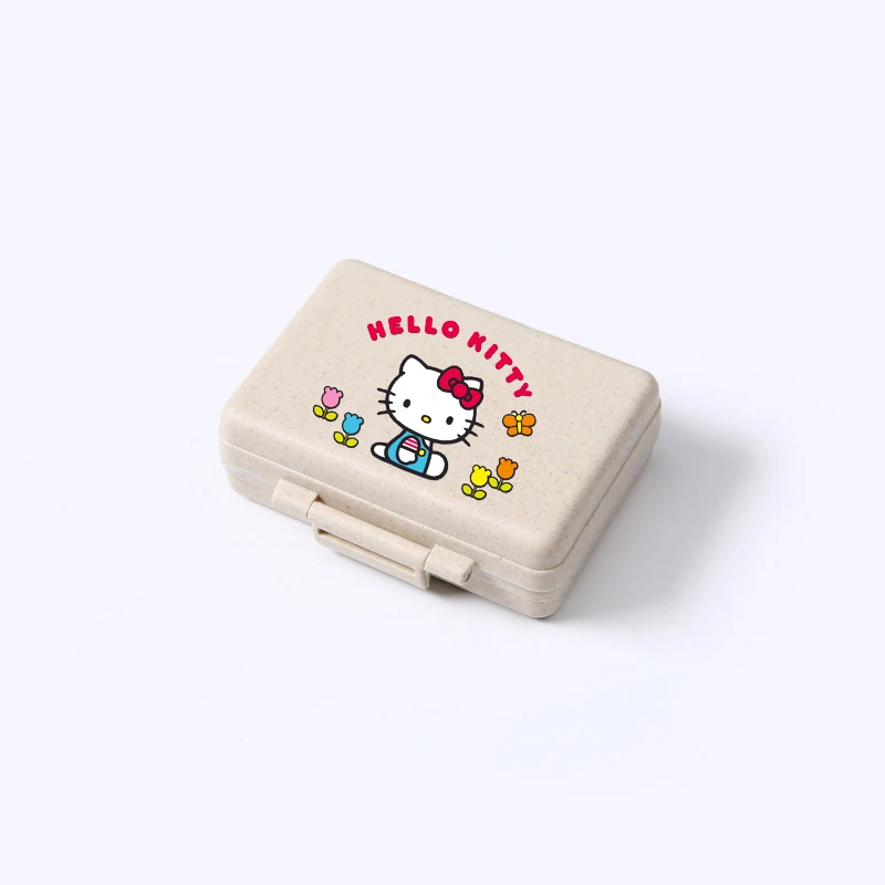 Hello Kitty Mini Portable Pills Organizer Case Cute Sanrio 9 Grids ...