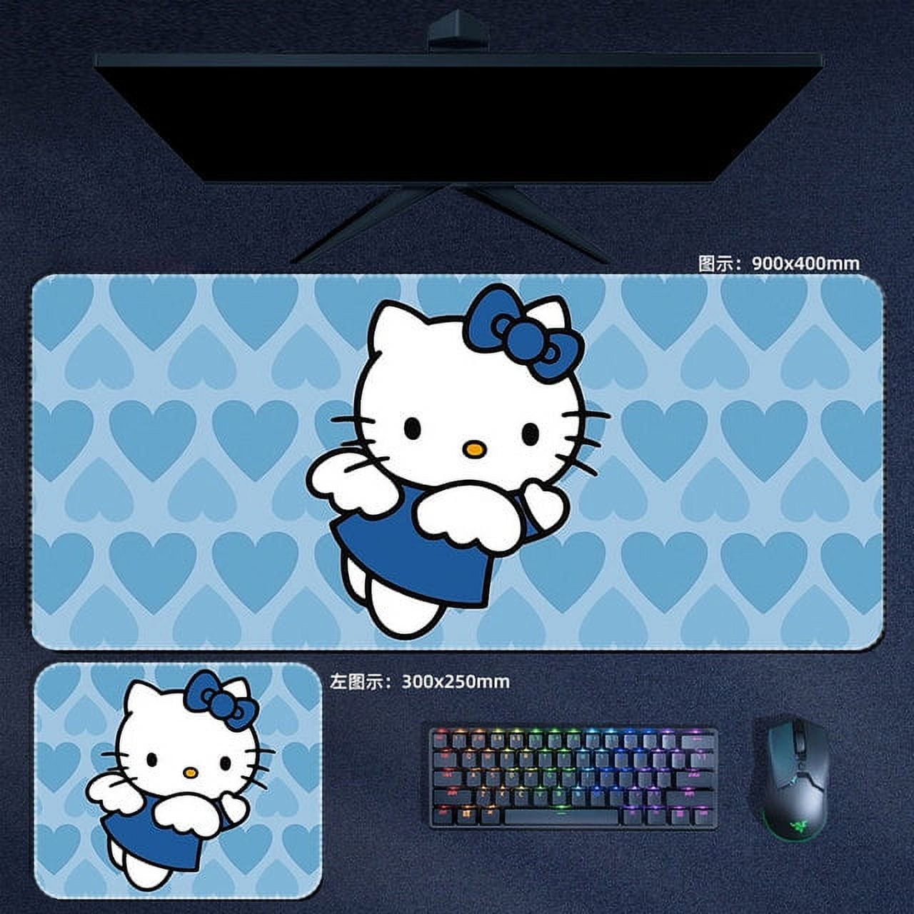 Hello Kitty Mouse Pad Anime Cute Cat Large Mouse Pad Computer Keyboard ...