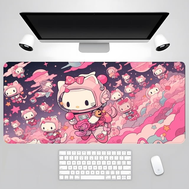 Hello Kitty Mouse Pad Gamer Pc Gaming Accessories Rubber Mat Mausepad ...