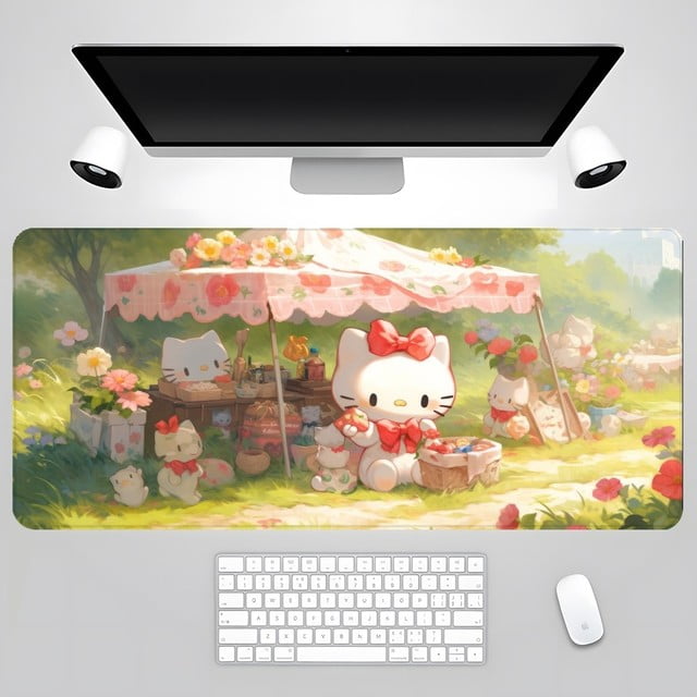 Hello Kitty Mouse Pad Gamer Pc Gaming Accessories Rubber Mat Mausepad ...