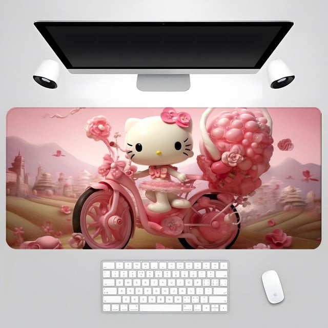Hello Kitty Mouse Pad Gamer Pc Gaming Accessories Rubber Mat Mausepad ...