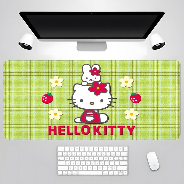 Hello Kitty Mouse Pad Gamer Pc Gaming Accessories Rubber Mat Mausepad ...