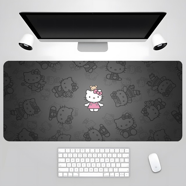 Hello Kitty Mouse Pad Gamer Pc Gaming Accessories Rubber Mat Mausepad ...