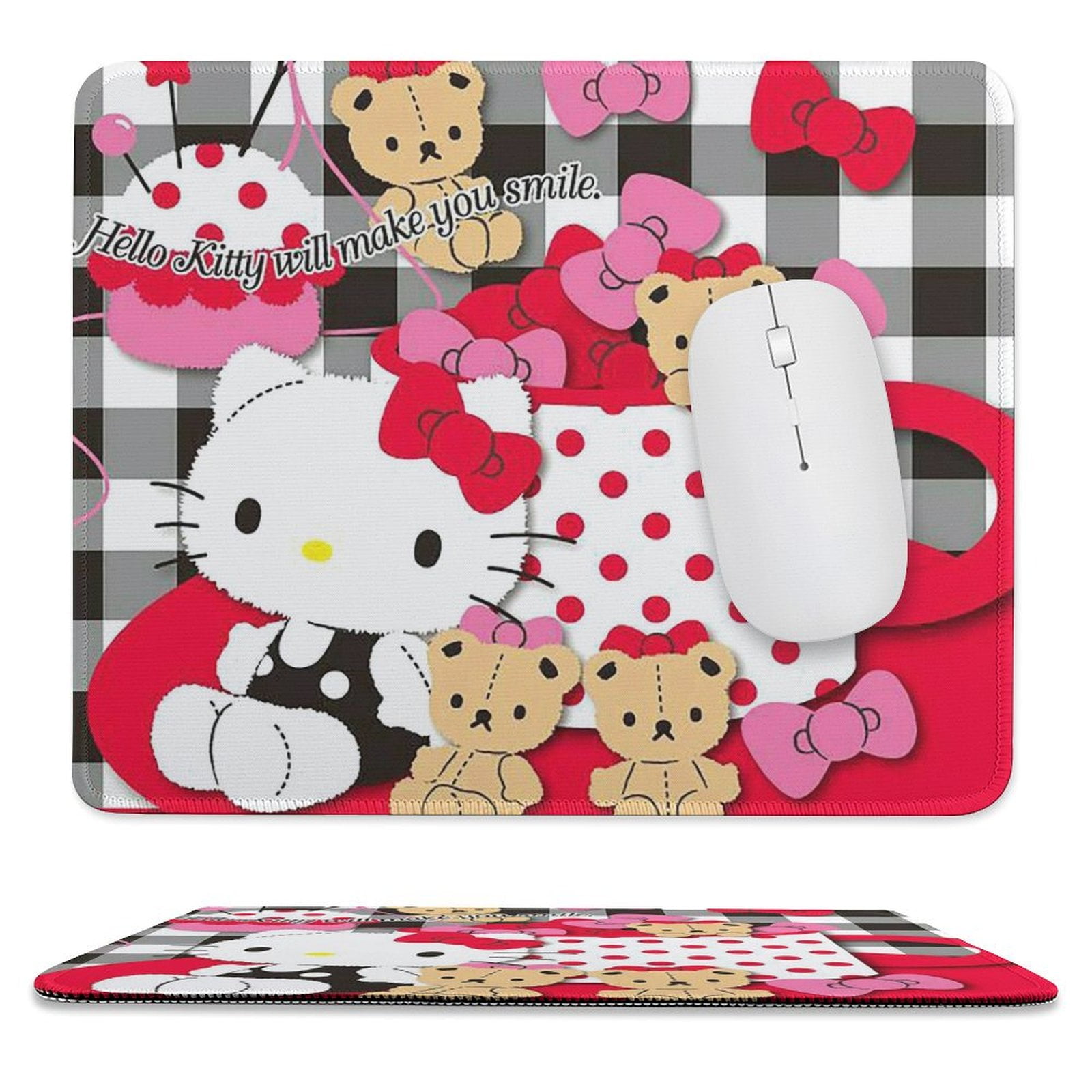 Hello Kitty Mouse Pad for Women Cute Hello Kitty Merch Square Mouse Pad ...