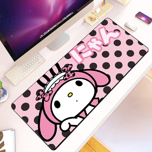 Hello Kitty Mousepad HD Printing Computer Gamers Locking Edge Non-slip ...
