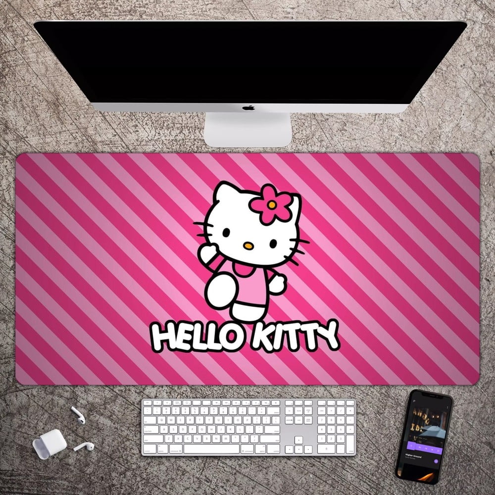 Hello Kitty Mousepad Large Gaming Compute Gamer PC Keyboard Mouse Mat ...