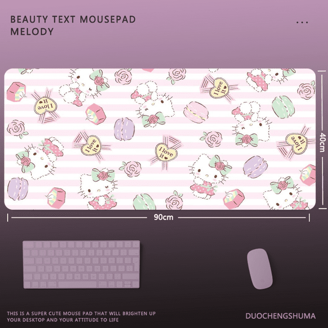 Hello Kitty Mousepad Large Mat Gaming Mousepad Compute Mouse Gamer ...