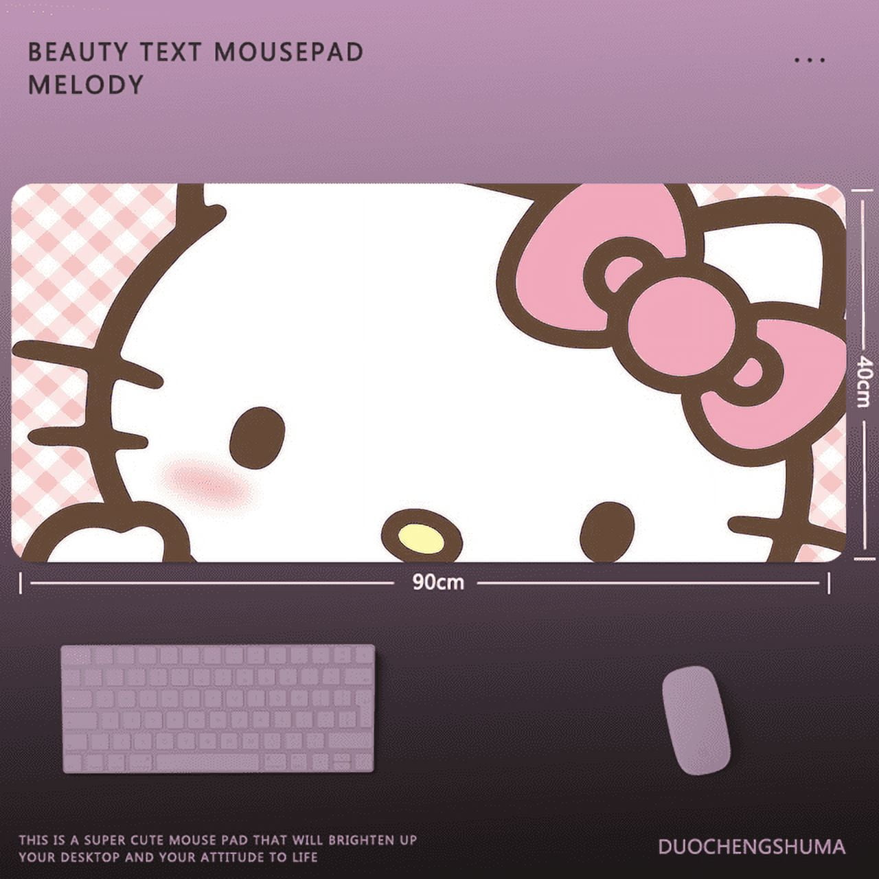 Hello Kitty Mousepad Large Mat Gaming Mousepad Compute Mouse Gamer ...