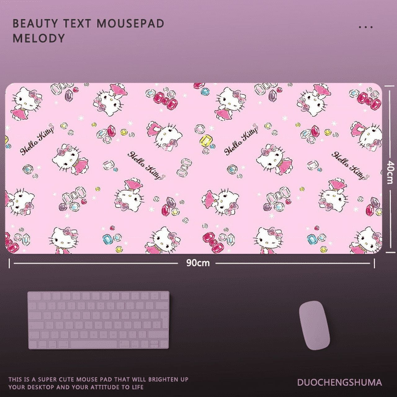 Hello Kitty Mousepad Large Mat Gaming Mousepad Compute Mouse Gamer ...