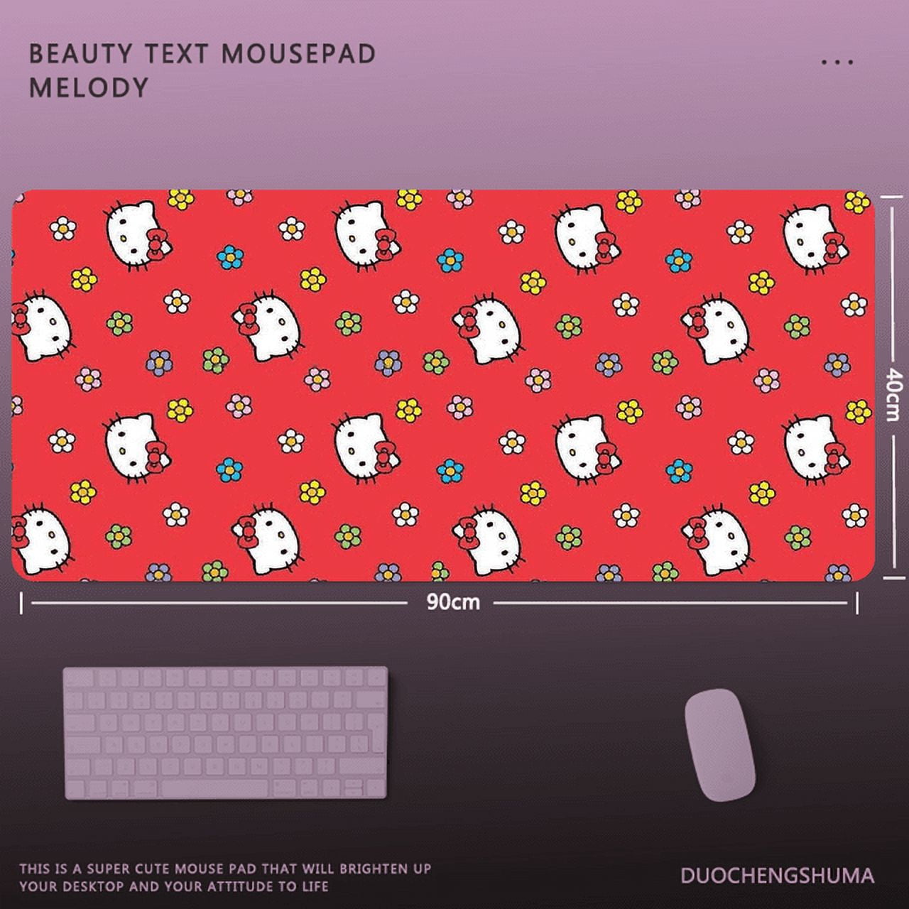 Hello Kitty Mousepad Large Mat Gaming Mousepad Compute Mouse Gamer ...