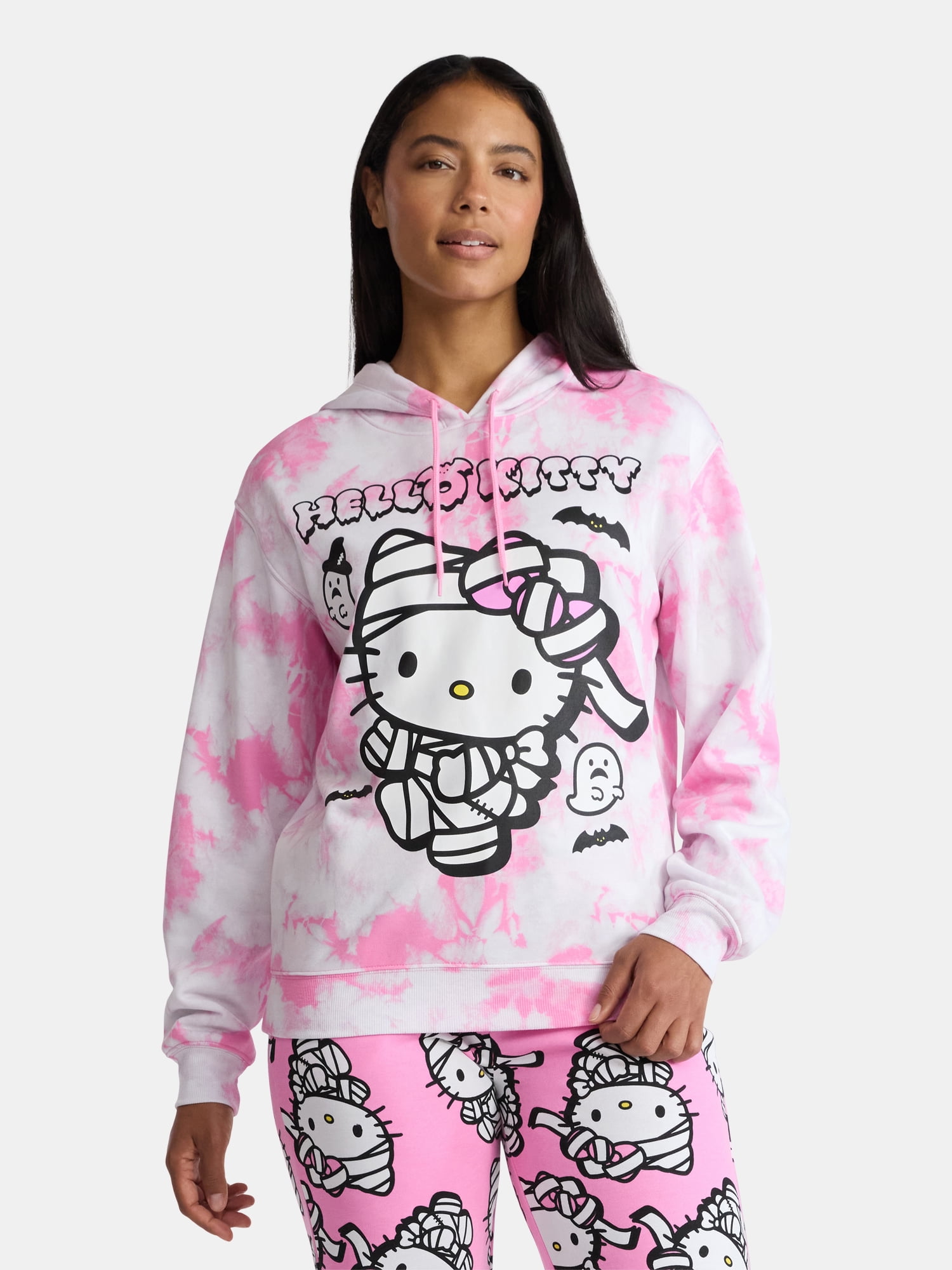 Hello Kitty Women's Halloween Graphic Hoodie Sweatshirt with Long Sleeves, Sizes XXS-XXL ...
