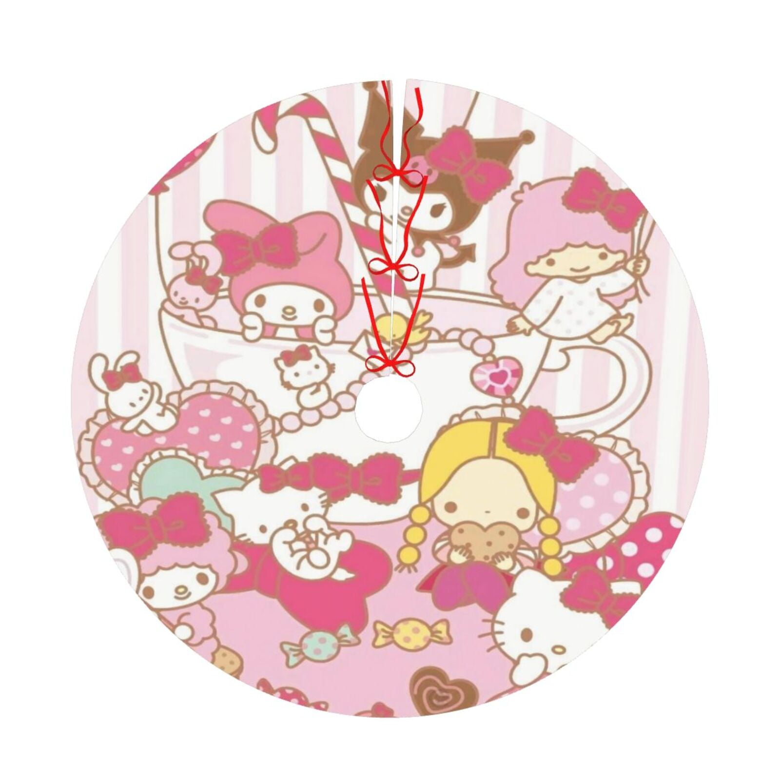Hello-Kitty Mymelody Kuromi Christmas Tree Skirt 48 Inch,Christmas ...
