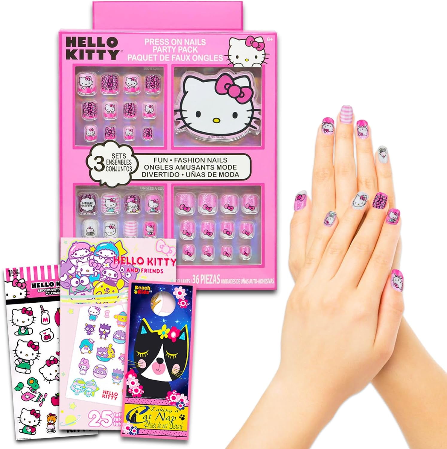 Hello Kitty Nail Art Stickers Set for Girls - Bundle with Hello Kitty ...