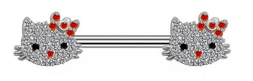 Hello Kitty Navel Stud Y2K Metal Nose Clip Lip Stud Sanrio Cartoon Ear ...