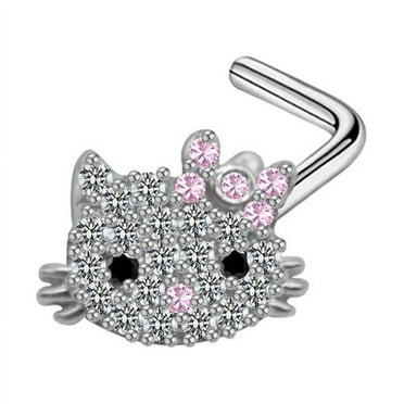 Sanrio Hello Kitty 20G Stainless Steel Nose Ring Bone Stud - Officially ...
