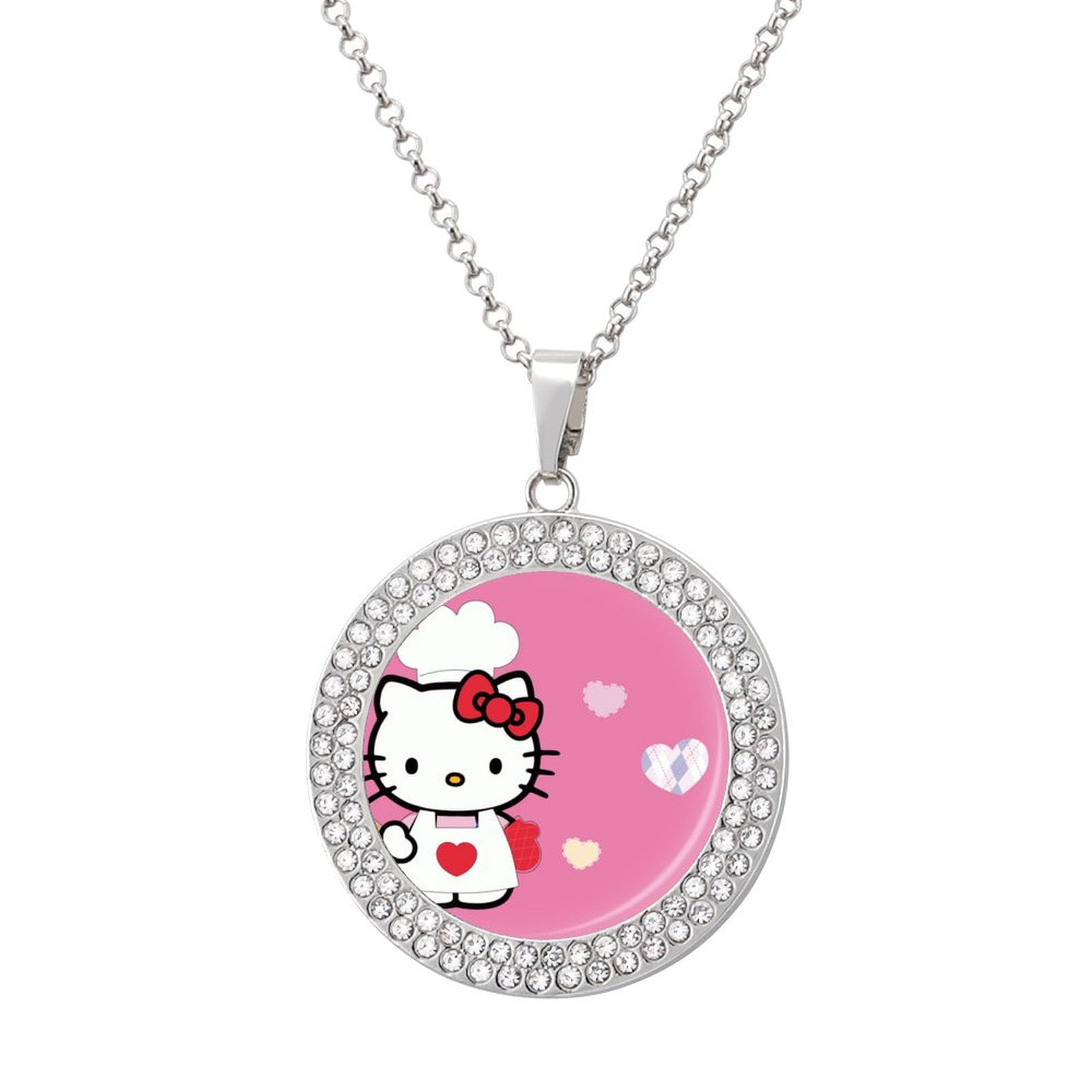 Hello Kitty Necklaces for Women and Men Cartoon Chain Pendant Womens ...
