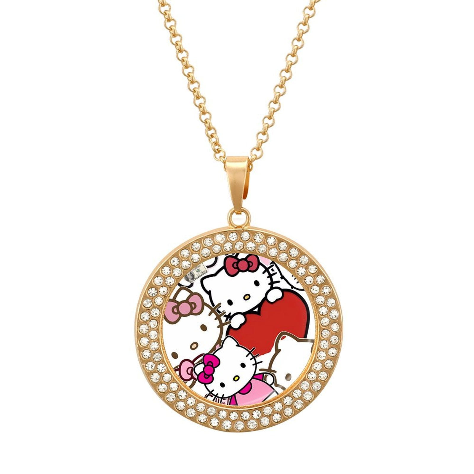 Hello Kitty Necklaces for Women and Men Cartoon Chain Pendant Womens ...