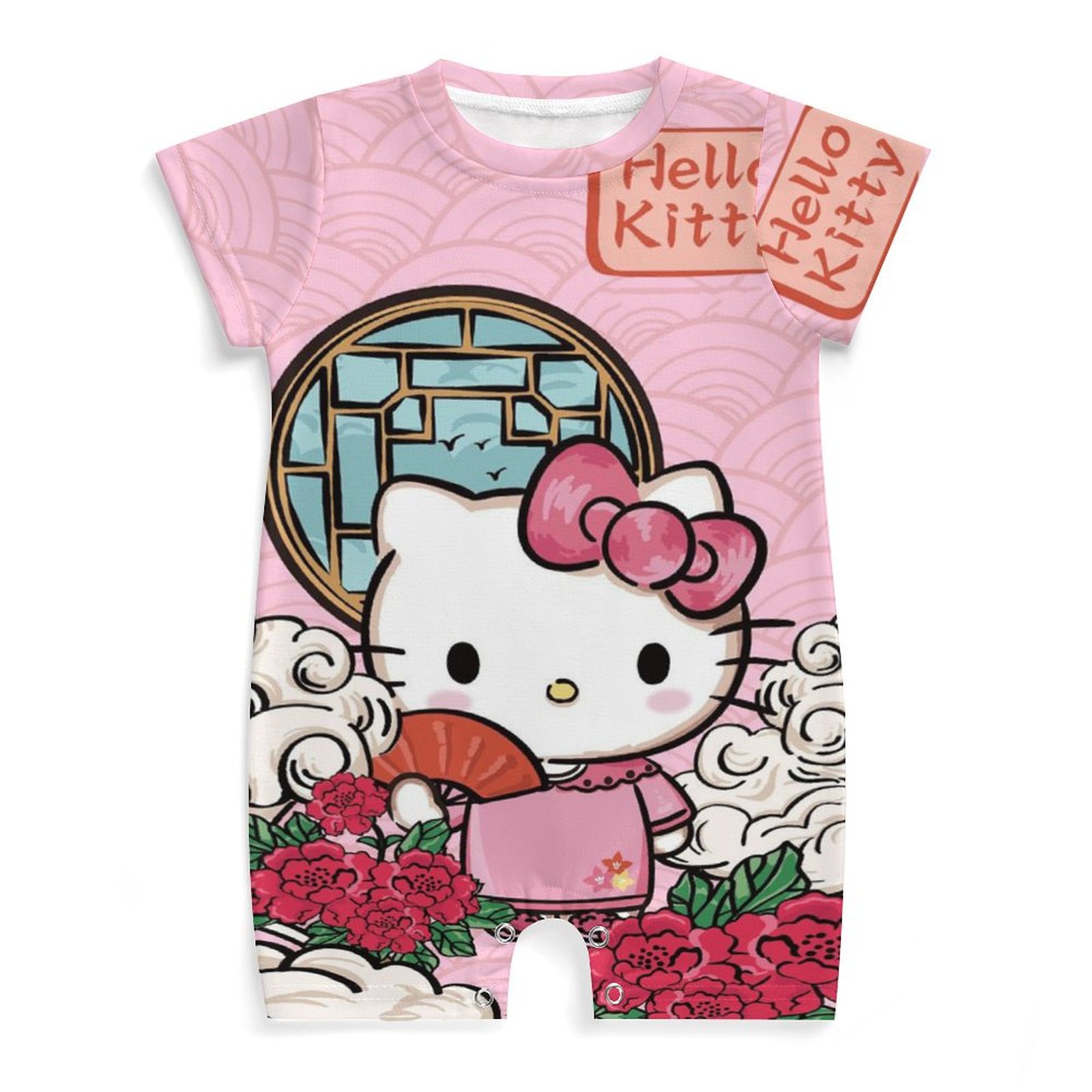 Hello Kitty Newborn Baby Romper Clothing Infant Short Sleeve Clothes ...