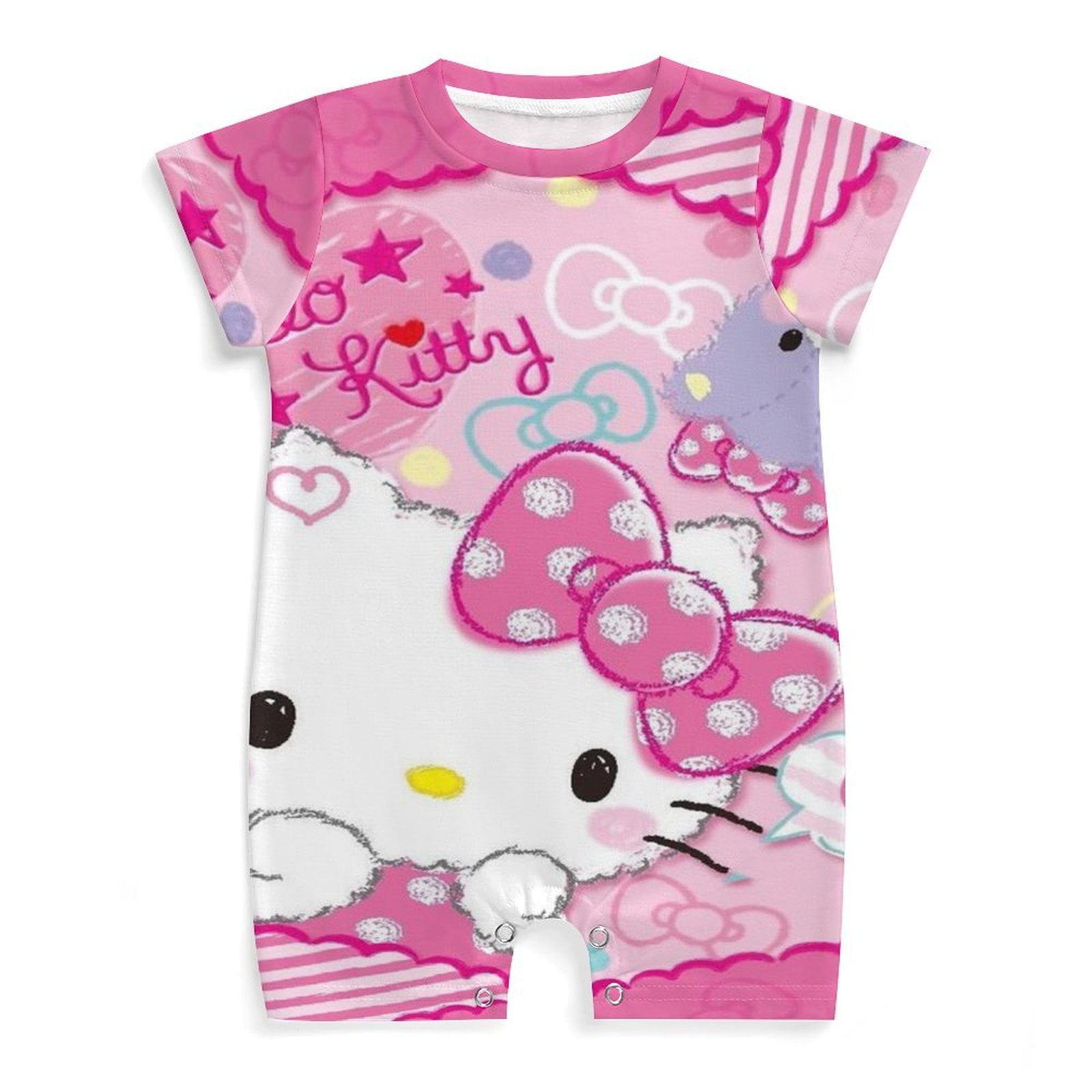 Hello Kitty Newborn Baby Romper Clothing Infant Short Sleeve Clothes ...