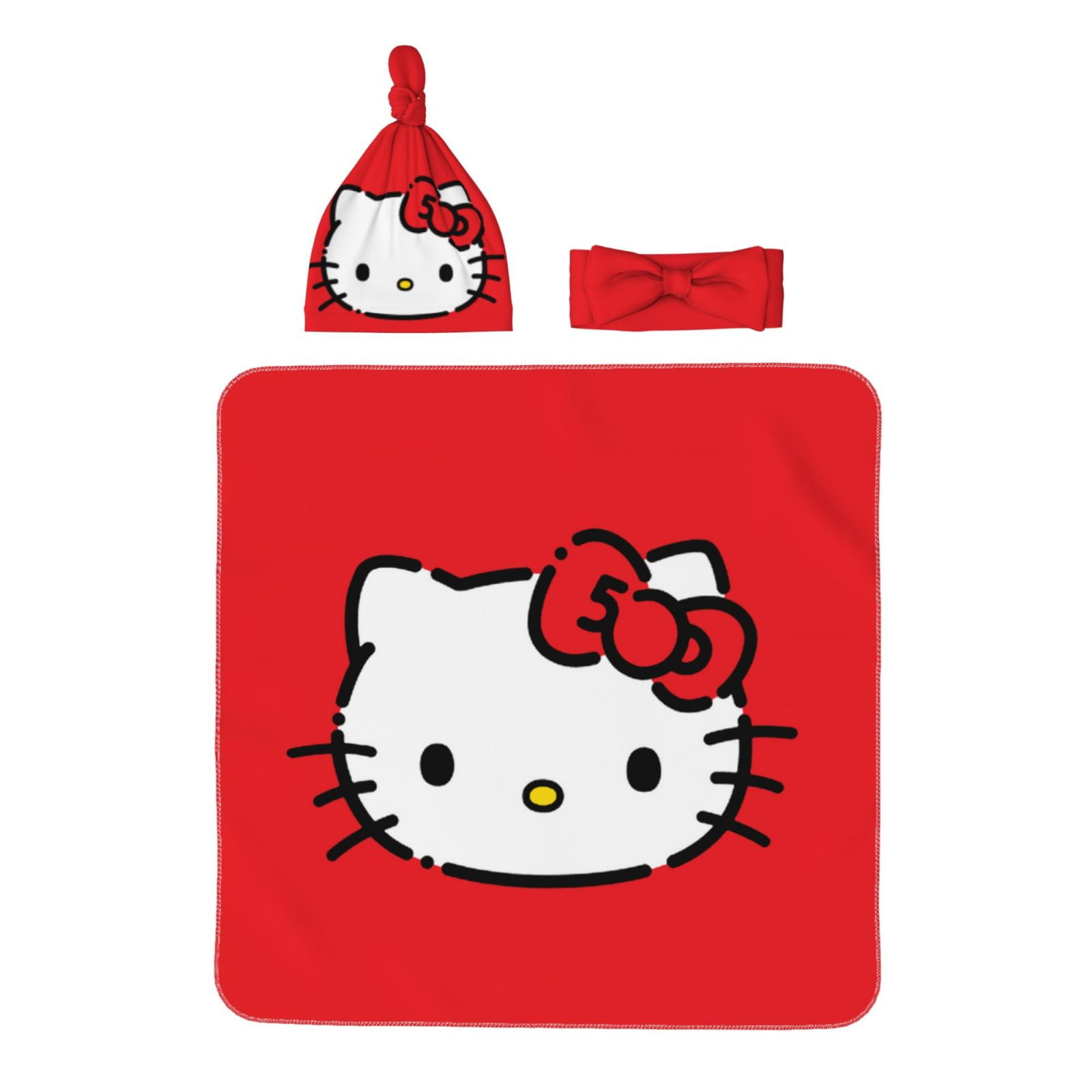 Hello Kitty Newborn Essentials Receiving Baby Beanie Hat Headband ...
