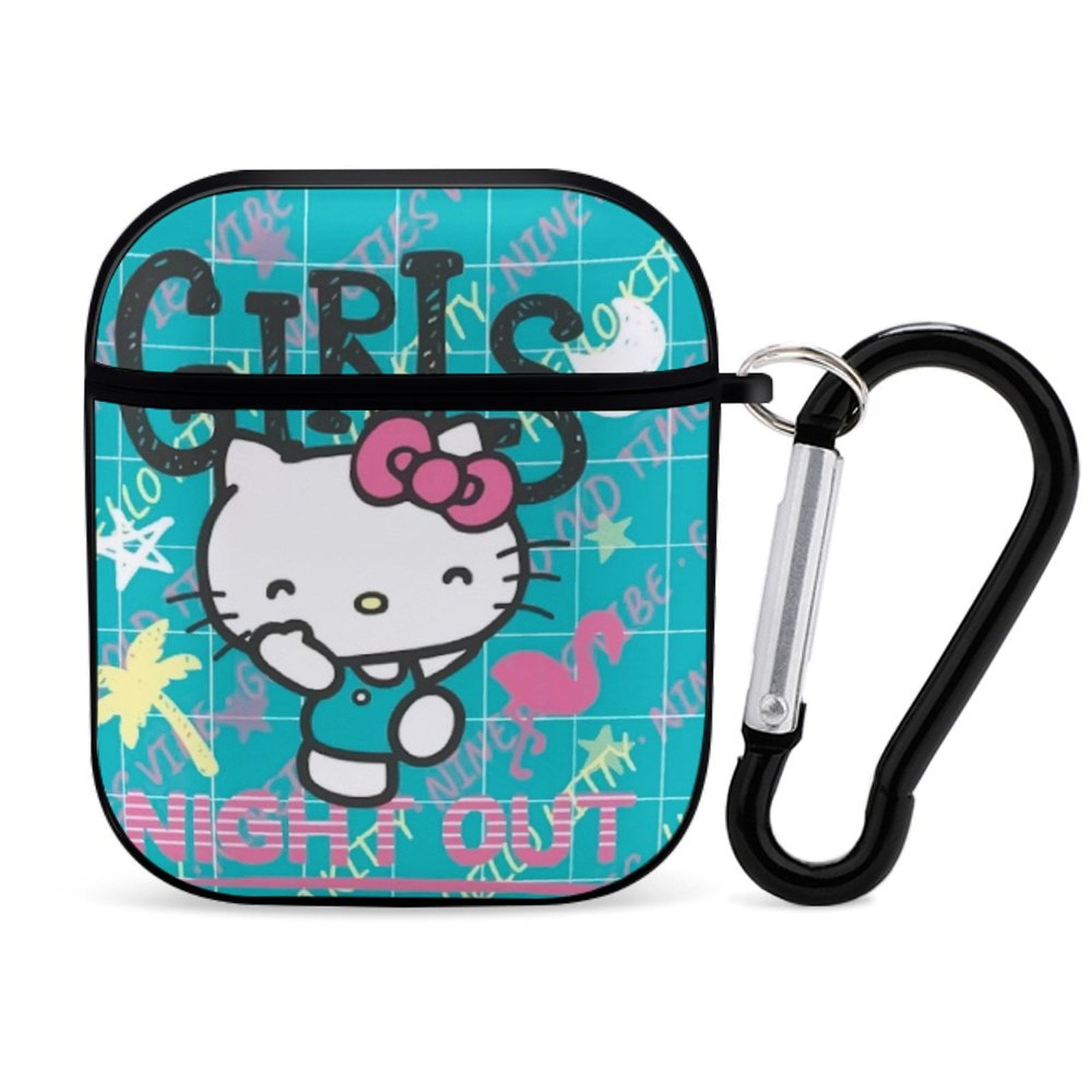 Hello Kitty Night Out Case for AirPods Case Cover with Keychain,Cute ...