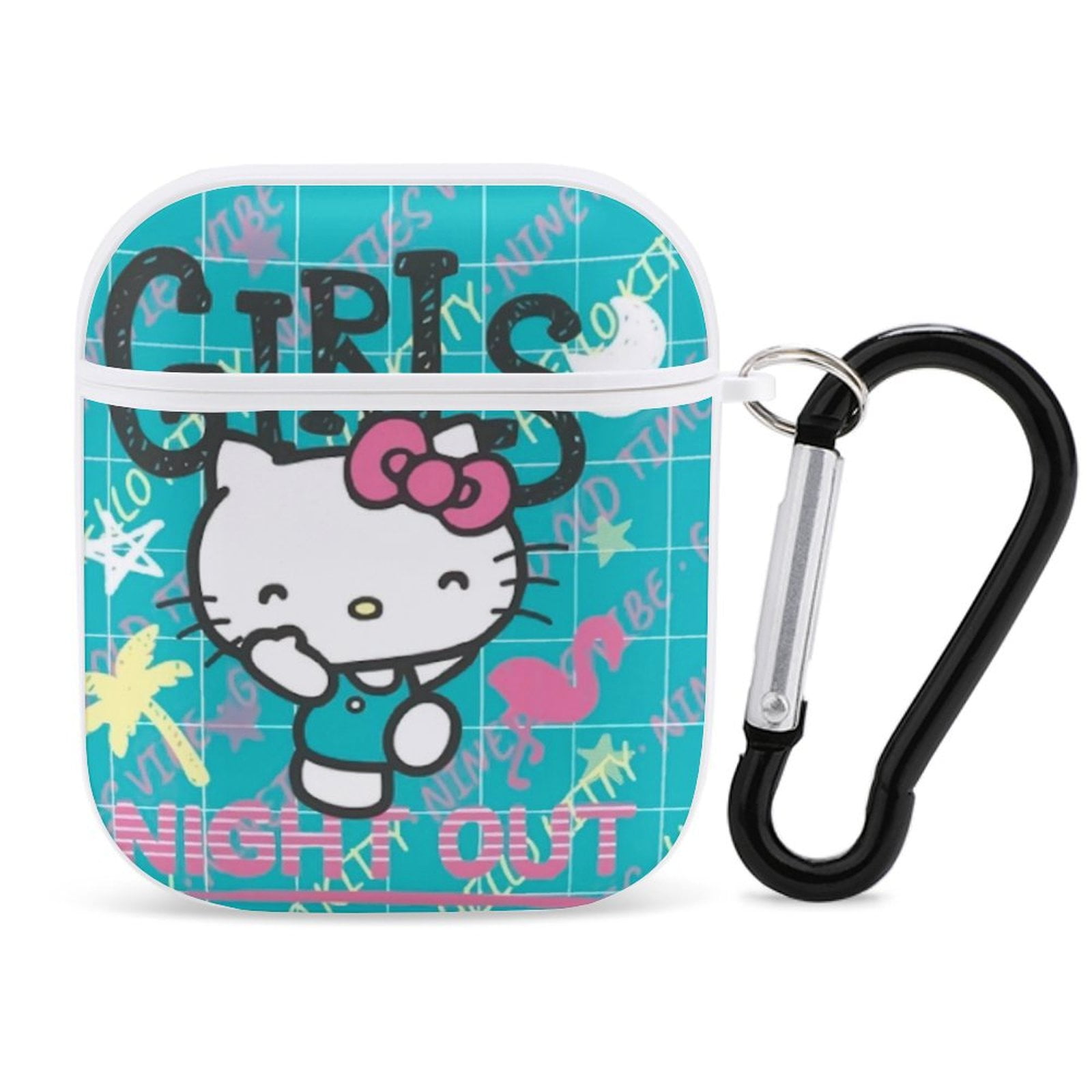 Hello Kitty Night Out Case for AirPods Case Cover with Keychain,Cute ...
