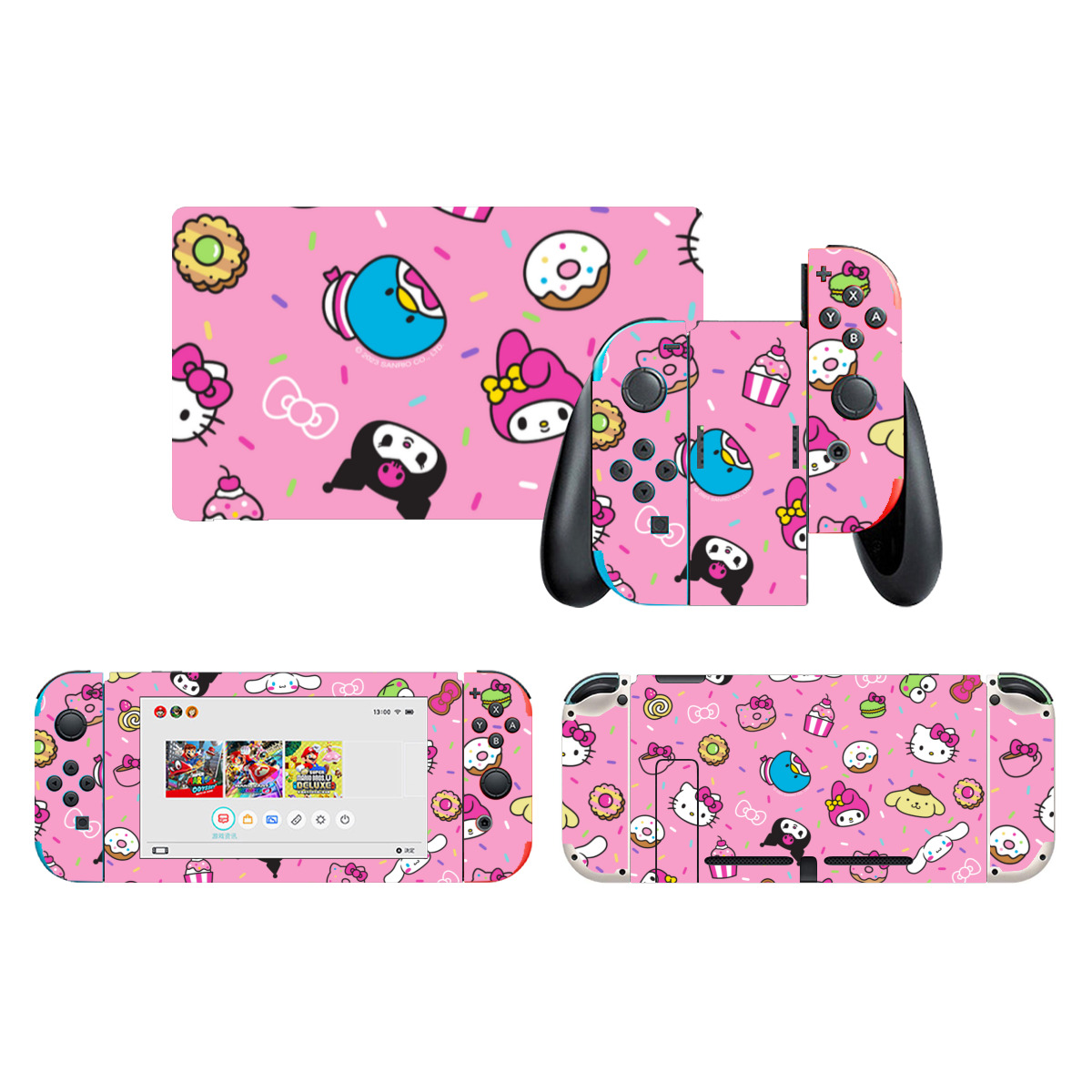 Hello Kitty Nintendo Switch Skin Stickers, Full Skin Protection Film ...