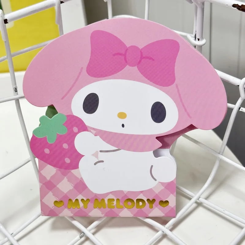 Hello Kitty Note Paper Anime Tearable Memo Pad Cute Kuromi Notebook ...