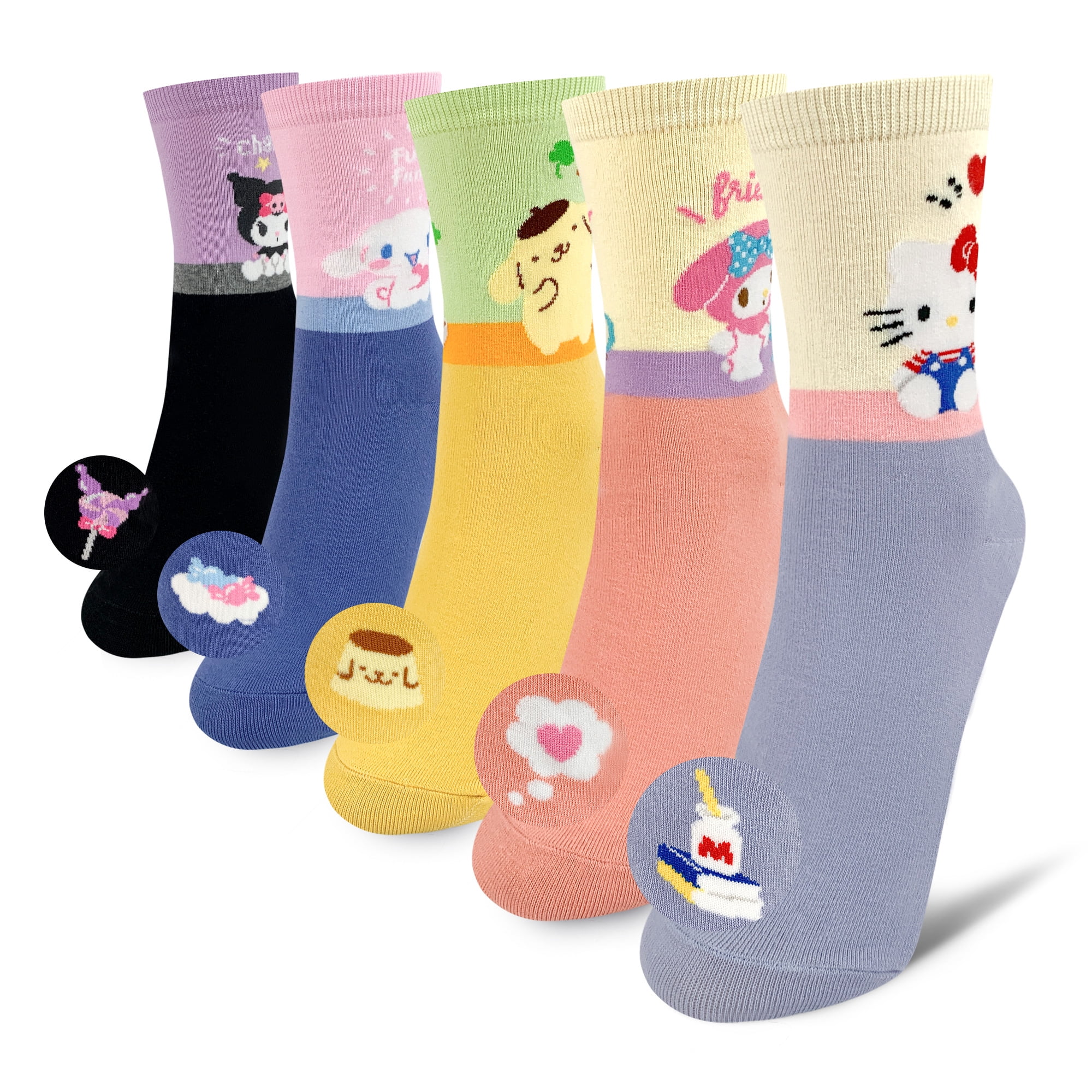 Hello Kitty Official Licensed Women's Crew Socks, Cute Character Design ...