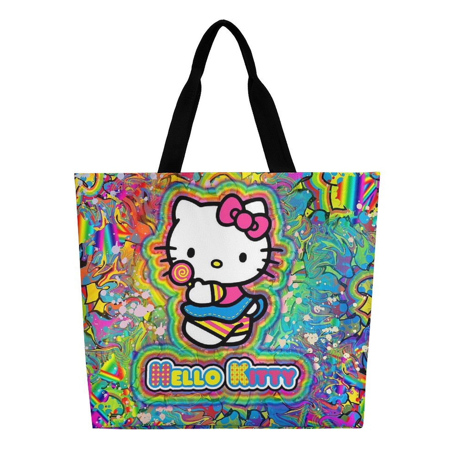 Hello Kitty One Shoulder Shopping Bag Tote Bags Large Shopping Grocery ...
