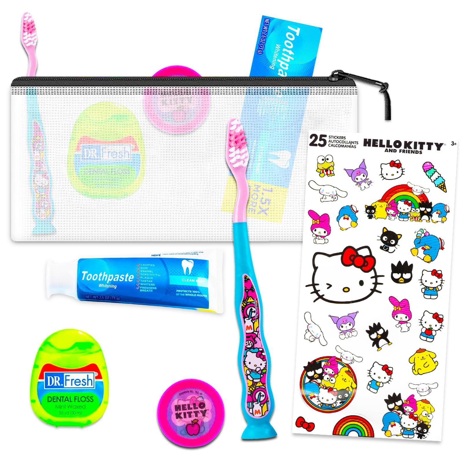 Hello Kitty Oral Care RRF12 Traveling Kit for Kids - Bundle with Hello ...